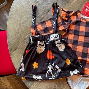 PatPat | Dresses | Pat Pat 3pc Halloween Plaid Spooky Kitty Outfit ...